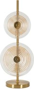 Stolní lampa ve zlaté barvě se skleněným stínidlem (výška 63 cm) Venice – Mauro Ferretti