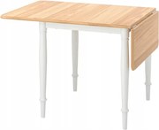 Ikea Danderyd Stůl se sklápěcí deskou, dubová/bílá dýha, 74/134 x 80 cm