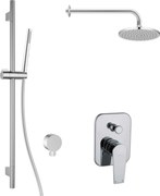 kielle Harmonia - Sprchový set s baterií pod omítku, pro 2 spotřebiče, s příslušenstvím EcoSpare a tělesem, chrom 20623SP60
