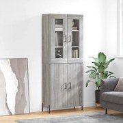 Skříň highboard šedá sonoma 69,5 x 34 x 180 cm kompozitní dřevo