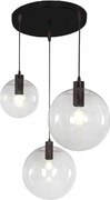 Toolight - Závěsné svítidlo Lassi 20+25+30 cm APP309-3C, černá, OSW-00341