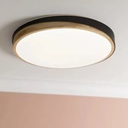 Brilliant G80846/76  Stmívatelné LED svítidlo BAARLO DŘEVO černé průměr 50cm, RC, CCT, Night Light
