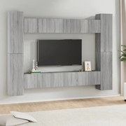 10dílný set TV skříněk šedý sonoma kompozitní dřevo 3120219