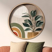 DUBLEZ | Designový obraz ze dřeva - Rostlina | UV tisk, Premium