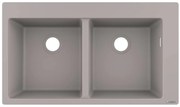 Hansgrohe - Vestavný granitový dřez S510-F770, betonová šedá 43316380