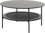 Černý kulatý konferenční stolek ø 80 cm Pensacola – Unique Furniture
