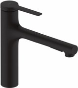 Hansgrohe Zesis M33, dřezová baterie 160, s výsuvnou sprškou, černá matná, 74801670
