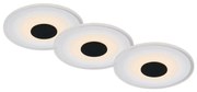 Briloner - SADA 3x LED Koupelnové podhledové svítidlo LED/6W/230V IP44 černá
