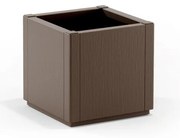 STEFANPLAST Květináč ETHICA čtvercový, světle šedý