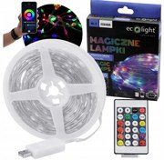 ECOLIGHT Osvětlení vánočního stromku IP65 RGB LED pásek 10m 200led