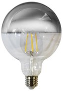 Dekorační LED žárovka se zrcadlovým vrchlíkem E27 teplá 3000k 7w 806 lm chromová