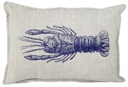 Polštář s příměsí lnu Really Nice Things Lobster, 50 x 35 cm