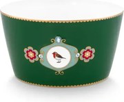Pip Studio Love Birds miska Ø 15cm, tmavě zelená (velká porcelánová miska)