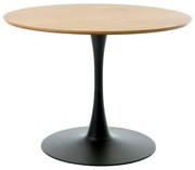 Kulatý jídelní stůl s deskou v dubovém dekoru ø 100 cm Cesura – Unique Furniture