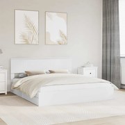 Postel s úložným prostorem Bílá 180 x 200 cm Kompozitní dřevo 3410770
