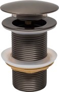 Mexen uzavíratelná umyvadlová výpusť kulatý, ClickClack, velká zátka, bez přepadu, Grafitová, 79910-66