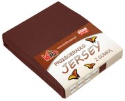 Jersey prostěradlo s gumou 60x120 čokoláda 042 tloušťka 150g/m2 KARO