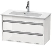 Duravit Ketho - Umyvadlová skříňka 48x80x39 cm, 2 zásuvky, lesklá bílá KT645302222