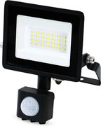 Nedis LLFLP16BLK - LED Reflektor se senzorem pohybu a soumraku LED/20W/230V IP44