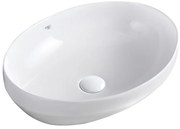 BPS-koupelny Keramické umyvadlo na desku HYD-LO-WH-500 50x37 cm, bílé