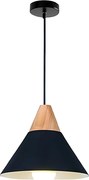 Toolight Toolight, stropní svítidlo 1xE27, SCANDI C, černá matná-hnědá, OSW-00104