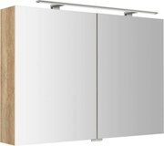 Sapho Riwa - Zrcadlová skříňka s LED osvětlením 101x70x17 cm, dub alabama RIW100-0022