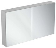 Ideal Standard Mirror&Light - Zrcadlová skříňka s LED osvětlením a zásuvkou, 120x70 cm, hliník T3499AL