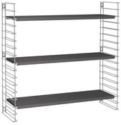 3patrový regál Metaltex Libro, šířka 70 cm