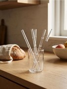 Sinsay - Sada skleněných brček s čisticím kartáčkem 5 pack - clear