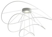 Axolight Hoops 3, bílé stropní svítidlo, 16W LED 3000K stmívatelné, prům. 100cm, výška 51cm