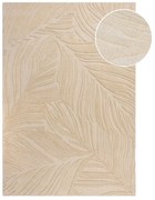 Béžový vlněný koberec Flair Rugs Lino Leaf, 120 x 170 cm