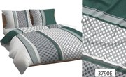 KARO Bavlněný povlak na polštář 40x40 šedozelený geometrický 3790 E cotton Max