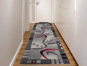 Moderní koberec Tap - obrazce 1 - šedý Rozměr koberce: 80x300 cm