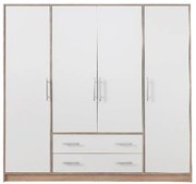 MEBLAR ŠATNÍ SKŘÍŇ SMART SR1 BEZ ZRCADLA 200/190/56 CM BÍLÁ/SONOMA,