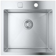 Grohe - Dřez K800, 52x51 cm, s automatickým odtokem, kartáčovaná nerez 31583SD1