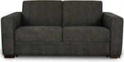 Pohovka na každodení spaní NOMI s rozkladem, 140, tm. šedá (madeira dark grey)