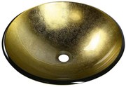 Sapho Beauty - Umyvadlo na desku, průměr 42 cm, sklo/zlatá 2501-22
