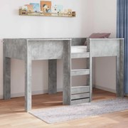 Patrová postel pro děti Betonově šedá 90 x 190 cm 3410478