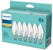 SADA 6x LED Žárovka Philips E14/5,5W/230V 2700K