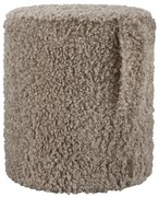 Hnědý taburet z textilie bouclé Teddy – Blomus