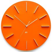 Designové nástěnné hodiny future time ft2010or round orange 40cm