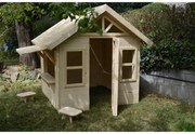 nejzahradnidomek.cz - Dětský dřevený domek TOYSHOP s pultíkem, barva natur, (1,7 × 1,8 m), DD_TOY