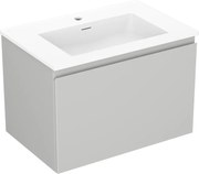Mexen Orio, koupelnová skříňka 70 cm s umyvadlem Otis, 1 zásuvka, šedá matná/bílá matná, 91A10-07047-1-BF62-W18M01