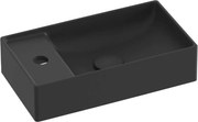 Ravak Veda 400 - Umývátko 40x22 cm, bez přepadu, otvor pro baterii, matná černá XJX0D240000