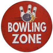 Kovová cedule BOWLING ZONE