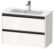 Duravit Ketho.2 - Umyvadlová skříňka 55x81x39 cm, 2 zásuvky, lesklá bílá K25256022220000