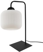 Stolní lampa Riffle, 1x bílé skleněné stínítko