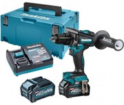 Makita Nářadí - 40V AKU vrtací šroubovák s příklepem, 2x aku 4,0 Ah XGT, nabíječka HP001GM201