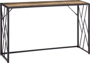 HOMCOM Konferenční stolek, Boční stolek s ocelovými nohami, 120 x 35 x 75 cm, Průmyslový stůl do chodby, Konec stolu, do malých prostor, Vstup, Chodba