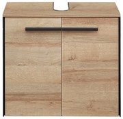 Závěsná skříňka pod umyvadlo v dekoru dubu v přírodní barvě 53x60 cm Quickset 395 – Pelipal